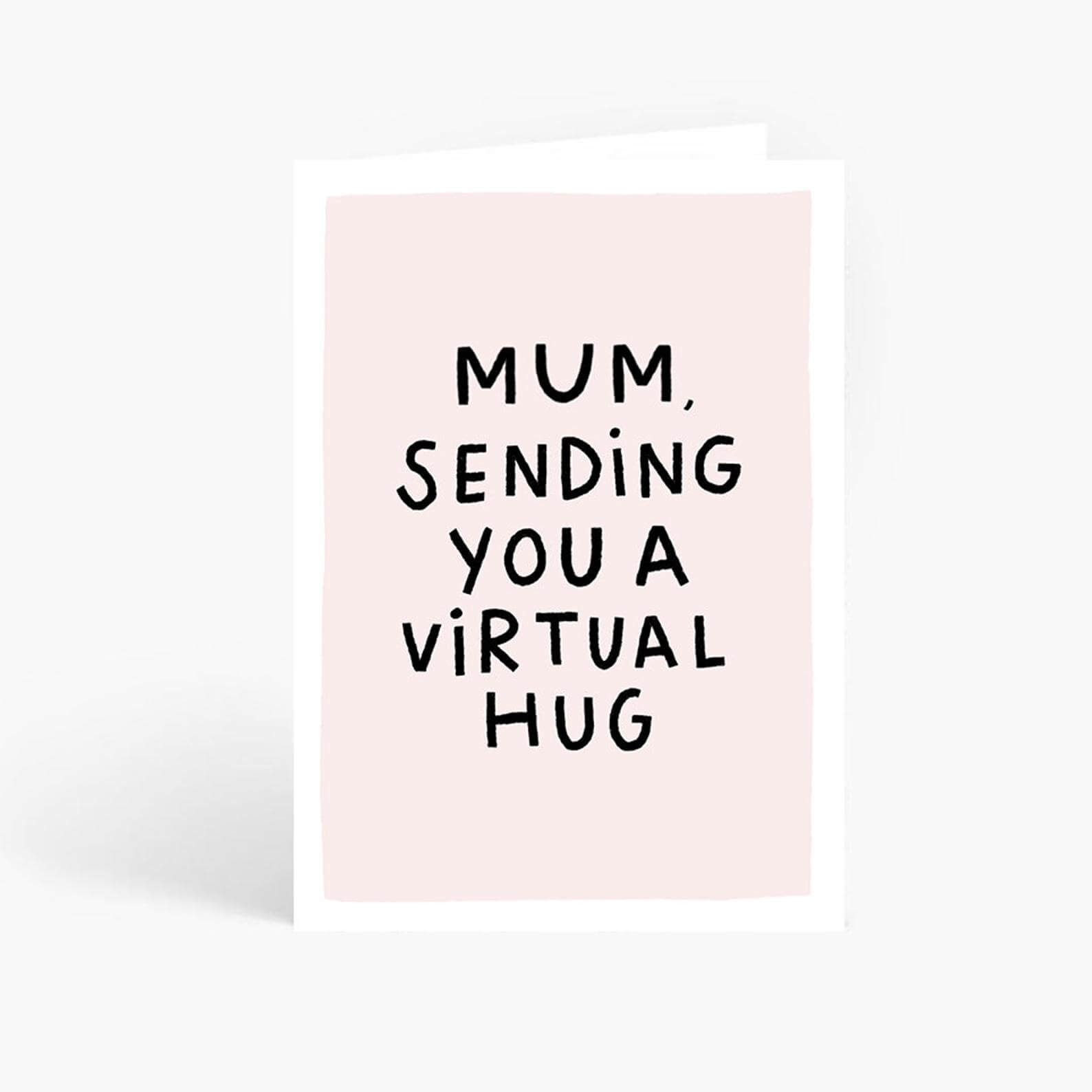 Mum Sending You A Virtual Hug Mothers Day Lockdown Card Greeting